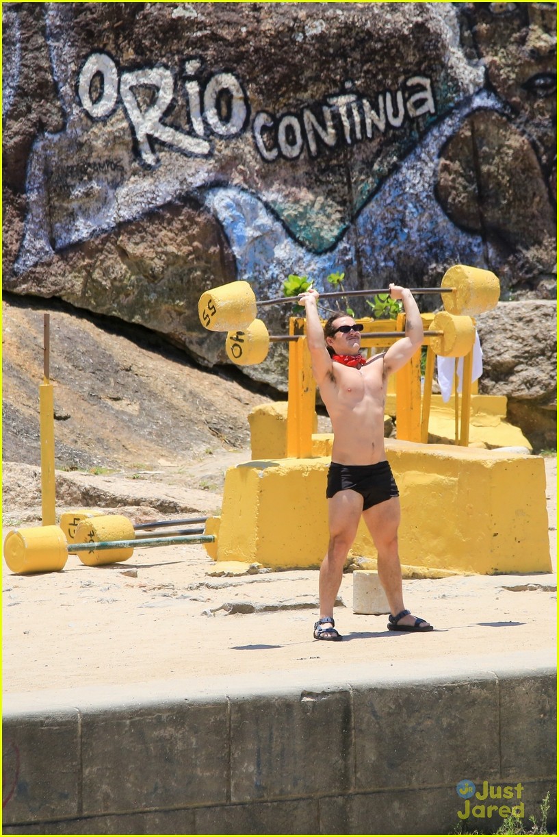 Full Sized Photo of charlie gillespie owen patrick joyner get in shirtless workout at the beach ...