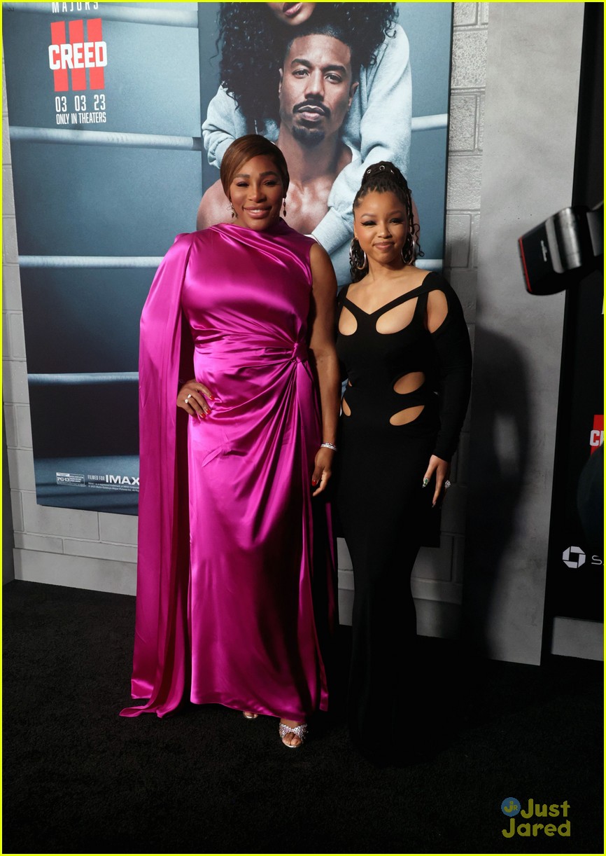 Chloe Bailey Meets Up with Serena Williams at 'Creed III' Premiere ...