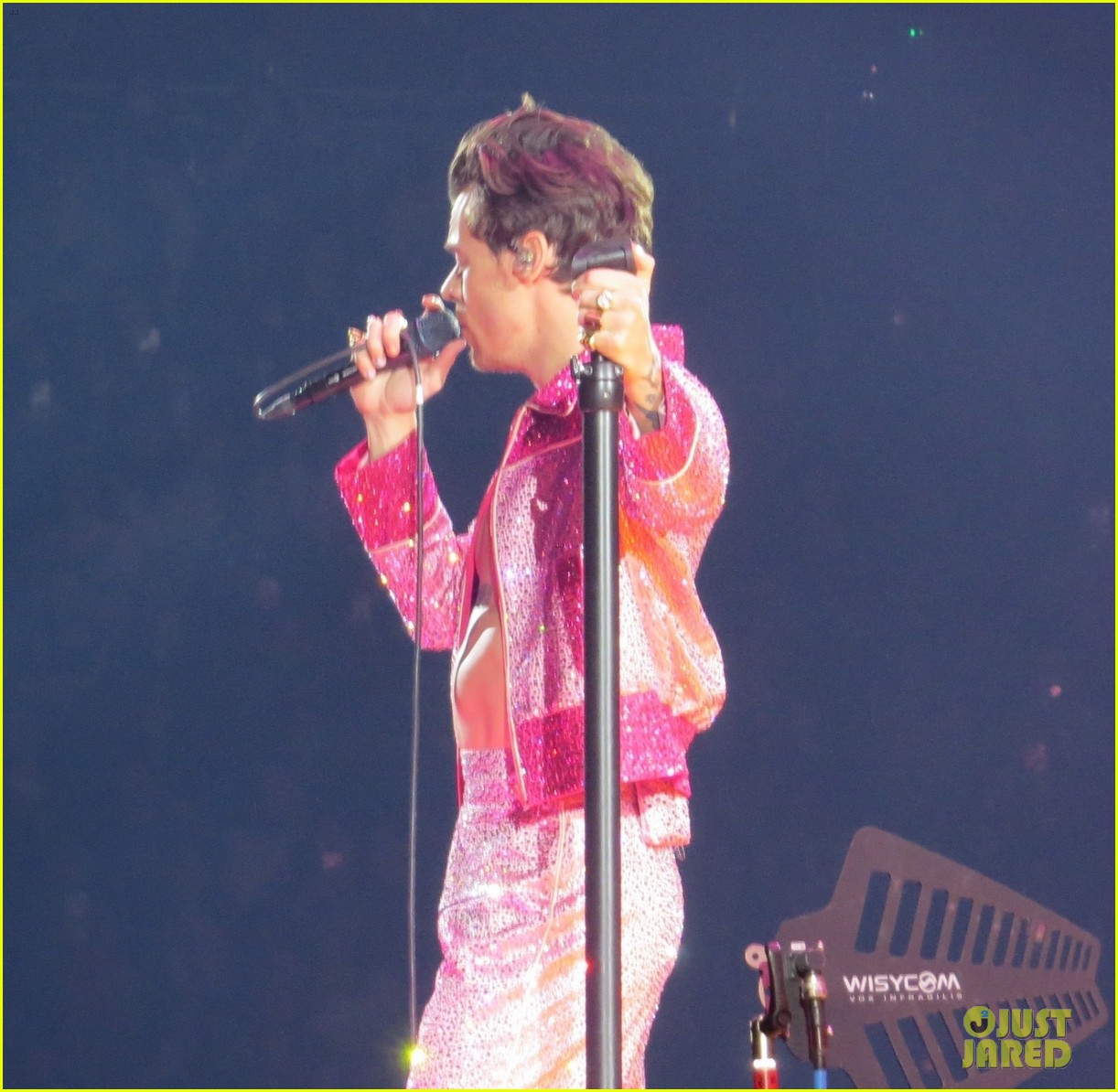 Harry Styles Hits the Stage in Pink Sequins for His Birthday Concert ...