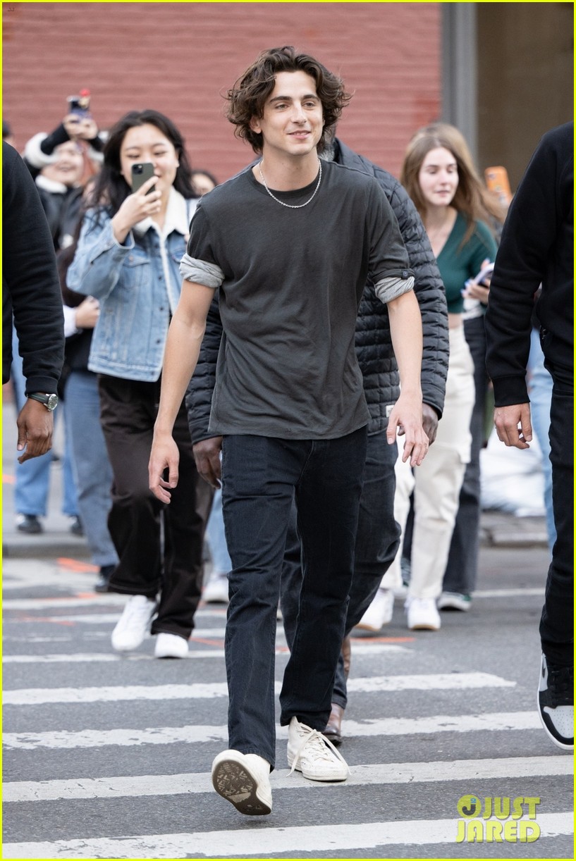 Full Sized Photo of timothee chalamet another day of commercial filming ...