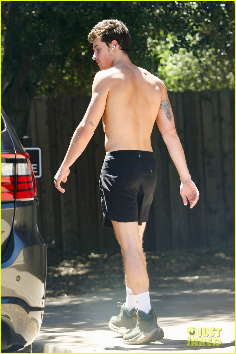 Shawn Mendes Shows Off His Super-Toned Six-Pack During Shirtless Hike ...