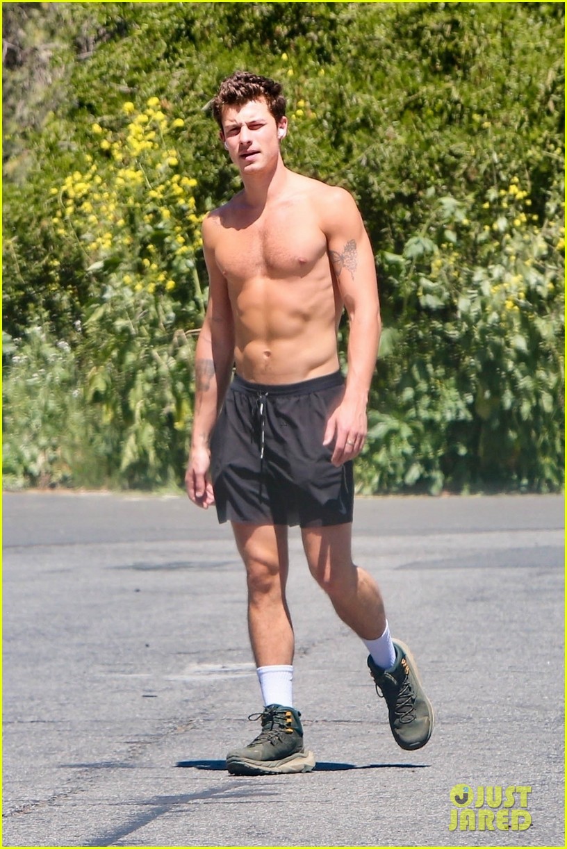 Shawn Mendes Shows Off His Super-Toned Six-Pack During Shirtless Hike ...