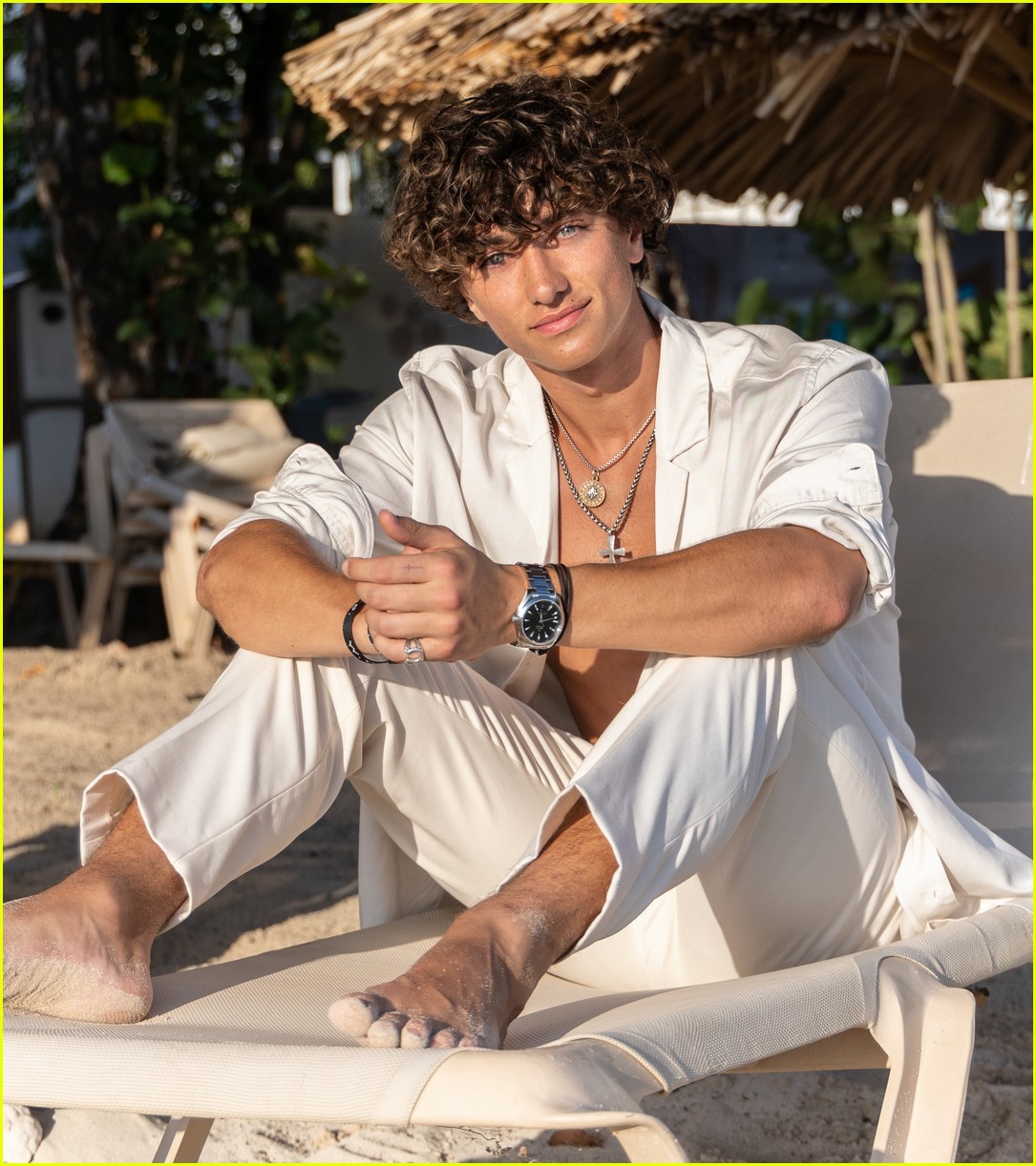 Full Sized Photo of gavin casalegno shows abs on pre summer vacation in ...