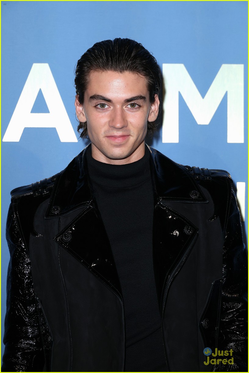 Full Sized Photo of dove cameron lucy hale sit front row at balmain ...