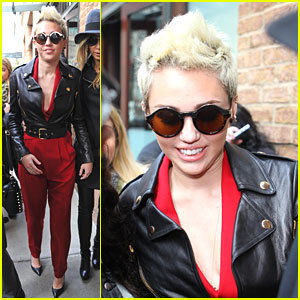 Miley Cyrus: Red Hot Red Suit! | Miley Cyrus | Just Jared Jr.