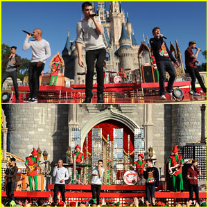 The Wanted: ‘Santa Claus is Coming To Town’ at Disney Christmas Parade ...