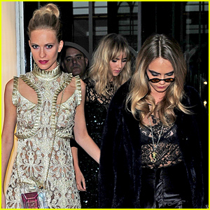 Suki Waterhouse & Cara Delevingne Hit the Town with Poppy in London ...