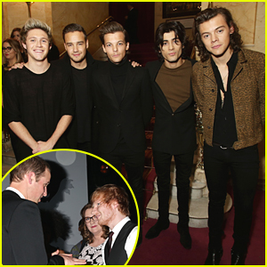 One Direction & Ed Sheeran Meet Prince William At Royal Variety ...