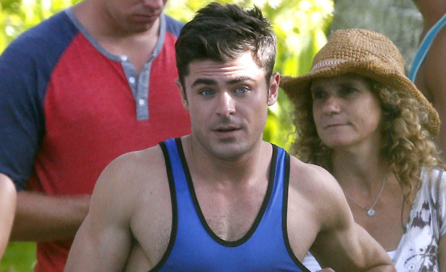 Zac Efron Wears Tight Wrestling Singlet with Adam DeVine! | Adam Devine ...