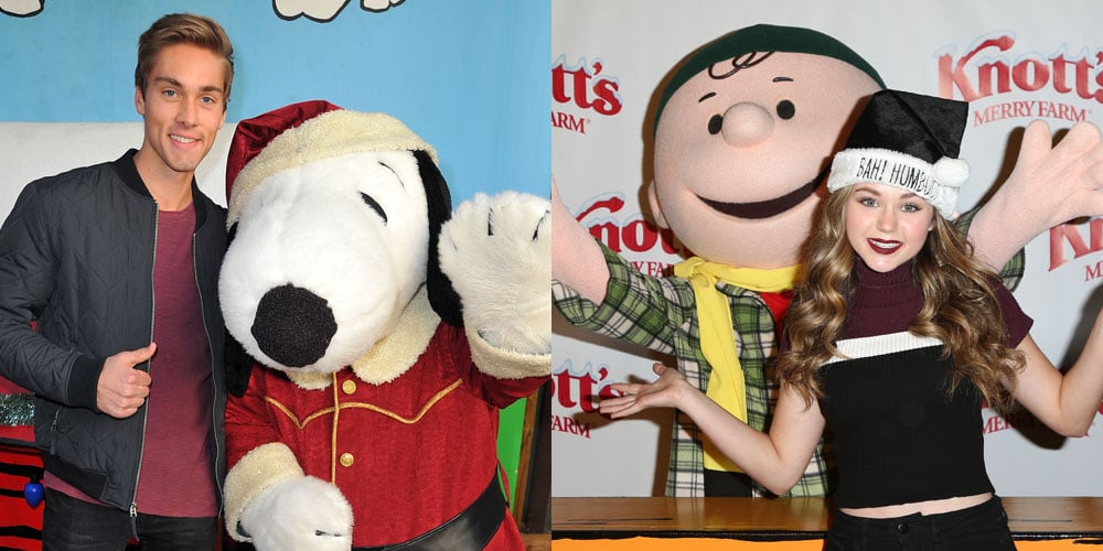 Austin North & Brec Bassinger Meet Snoopy & Linus at Knott’s Berry Farm ...