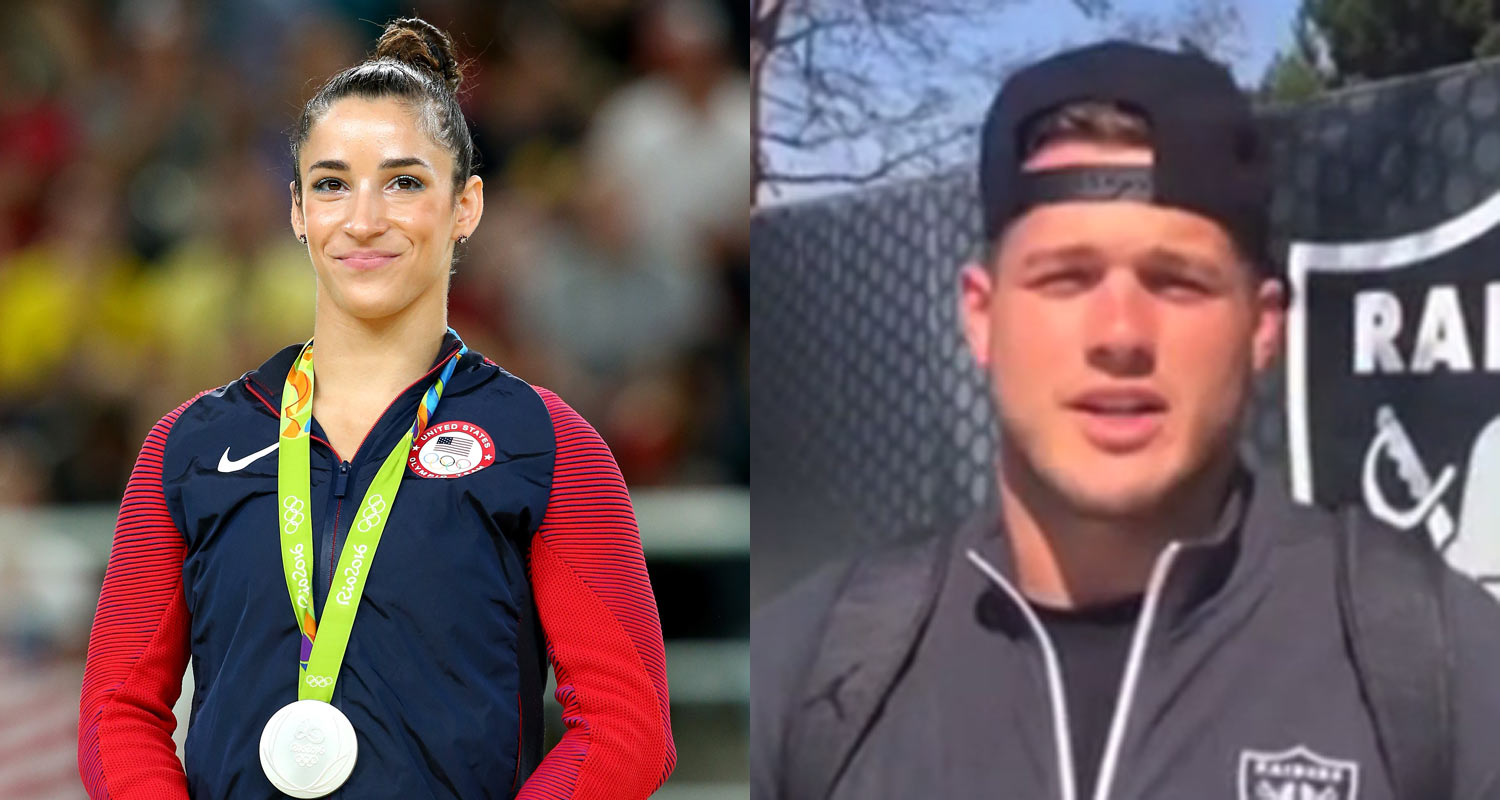Aly Raisman Says She’ll Go on a Date With Raiders Tight End Colton ...