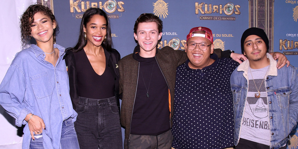 Zendaya Gets ‘Kurios’ With Tom Holland & ‘Spider-Man: Homecoming’ Cast ...