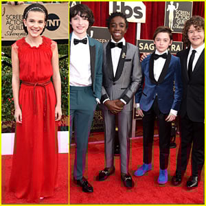 Millie Bobby Brown & ‘Stranger Things’ Cast Have a Blast at SAG Awards! | 2017 SAG Awards, Caleb ...