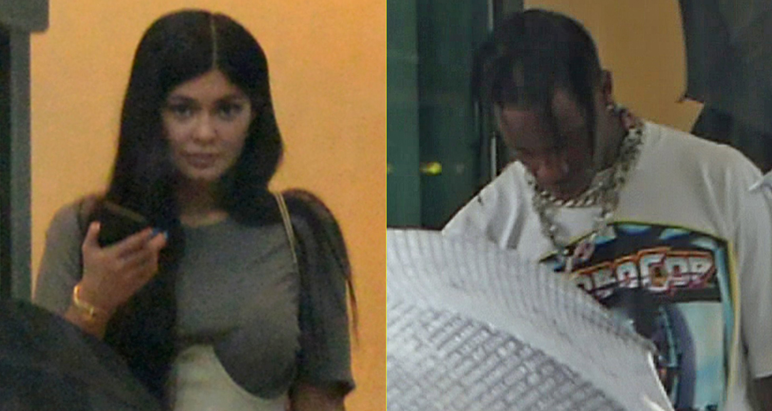 Kylie Jenner & Travis Scott Head to a Recording Studio in Miami | Kylie ...