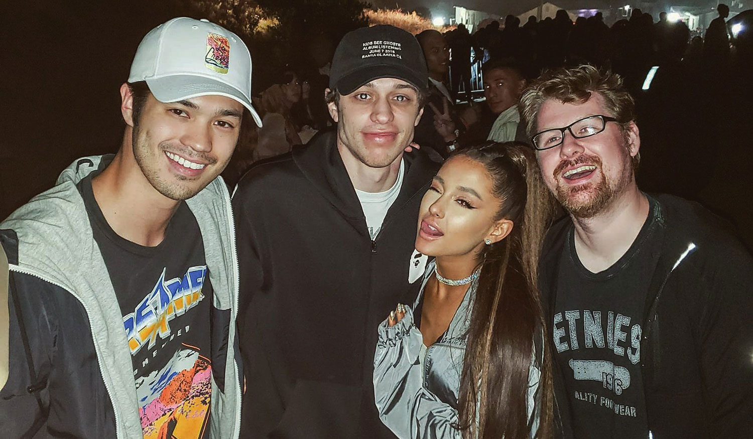 Ross Butler Meets Up With Ariana Grande & Pete Davidson at Kanye West’s ...