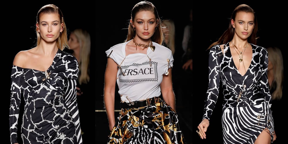 Hailey Bieber & Gigi Hadid Look Fierce on the Versace Runway in New ...
