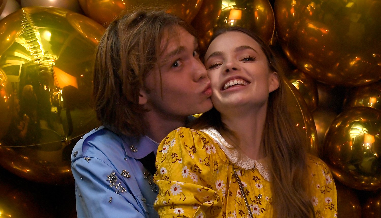 Charlie Plummer Gives Kristine Froseth a Kiss at Pre-Golden Globes ...