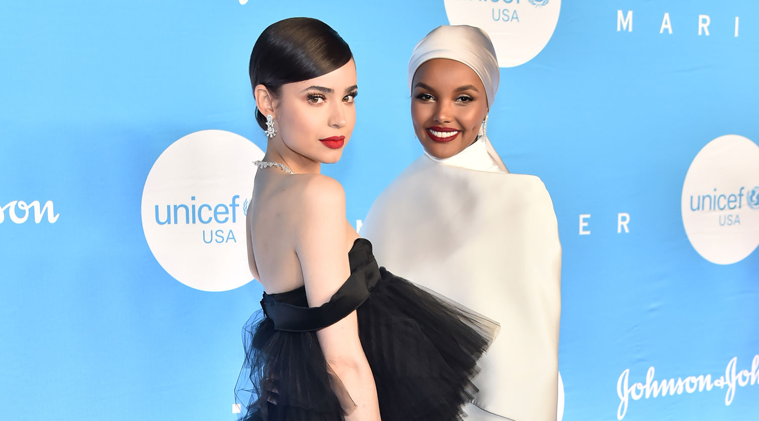 Sofia Carson & Model Halima Aden Share Sweet Moment at UNICEF Event ...