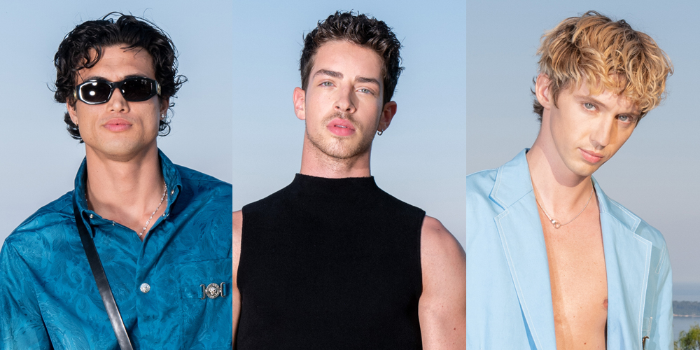 Charles Melton, Manu Rios & Troye Sivan Attend Versace Fashion Show ...